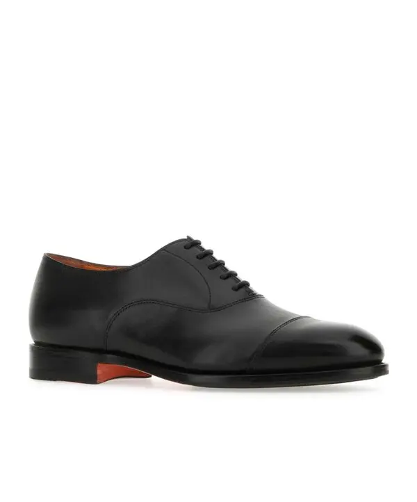 Santoni Round Toe Lace-up Shoes