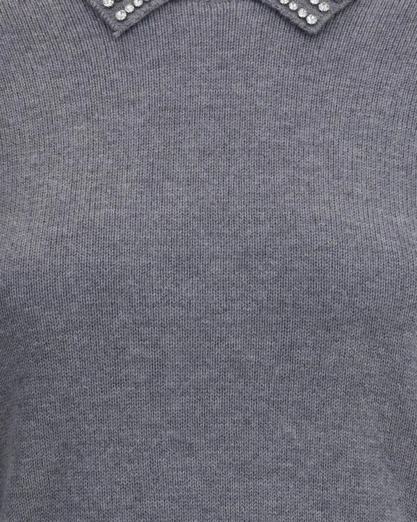 Pinko Embellished Collar Knitted Jumper
