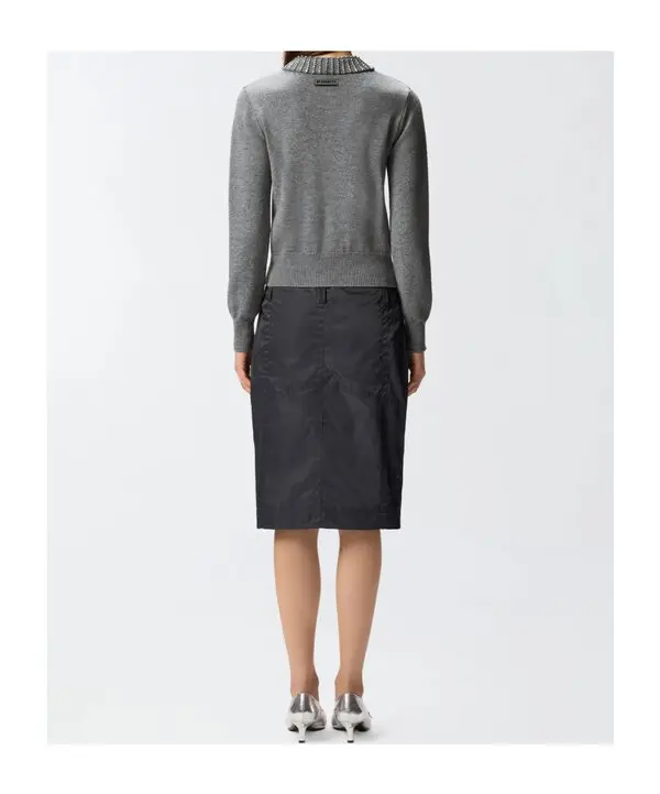 Pinko Embellished Collar Knitted Jumper