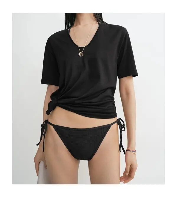 TOTEME Monogram Pointelle Bikini Bottoms