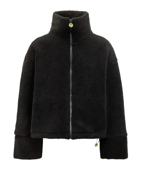 BARROW Ecofur Zip-up Jacket With Neon Logo Details