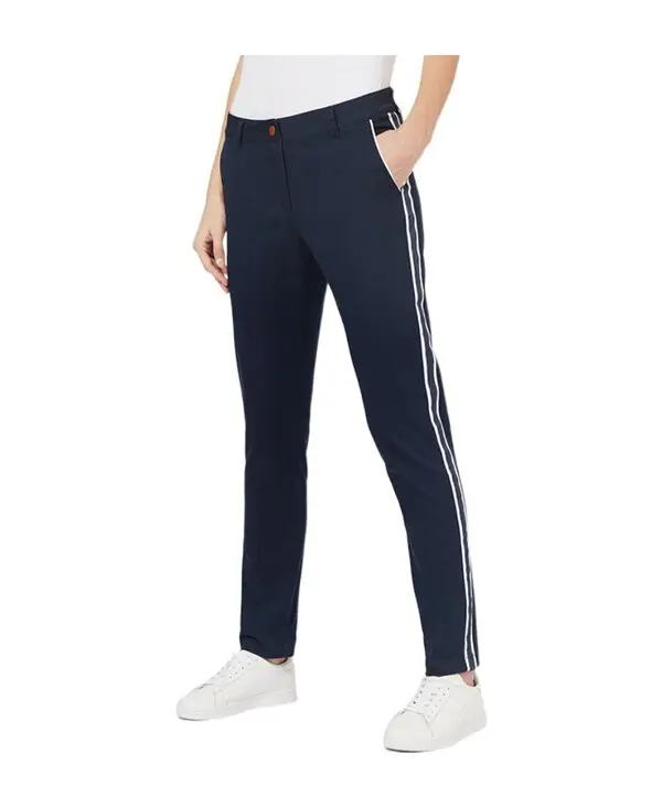 Emporio Armani Slim Fit Casual Pants With Side Stripes