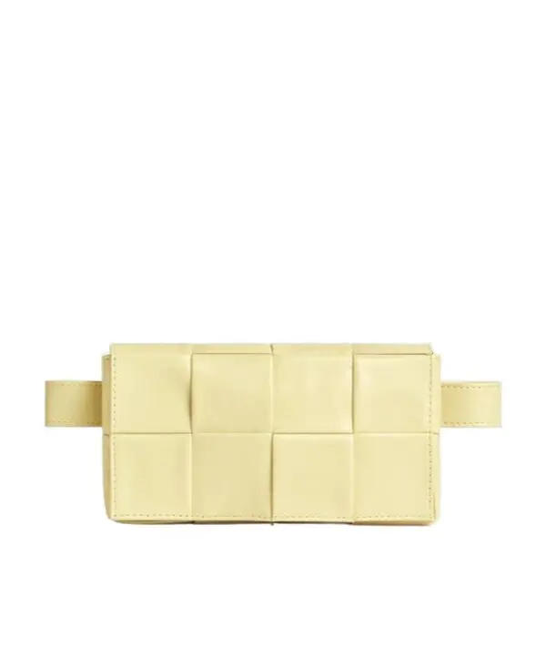 Bottega Veneta Emblem Woven Waist Bag - Yellow