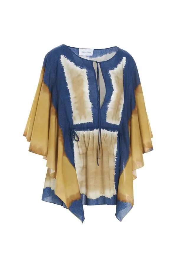 Alberta Ferretti Printed Tie-dye Dress