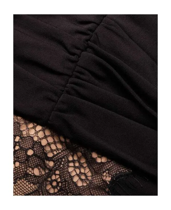 SELF-PORTRAIT Jersey And Lace Mini Dress