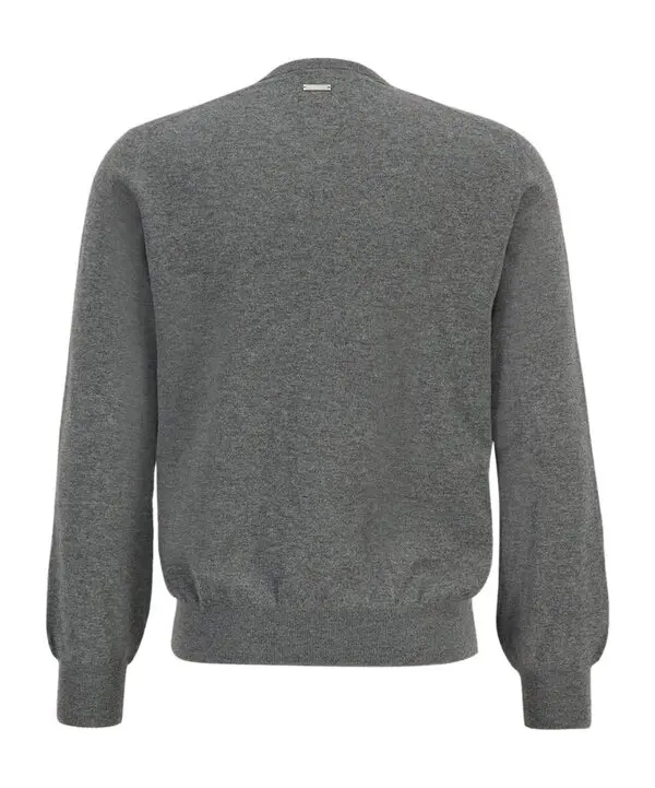 FERRAGAMO V-neck Knitted Jumper - Gray