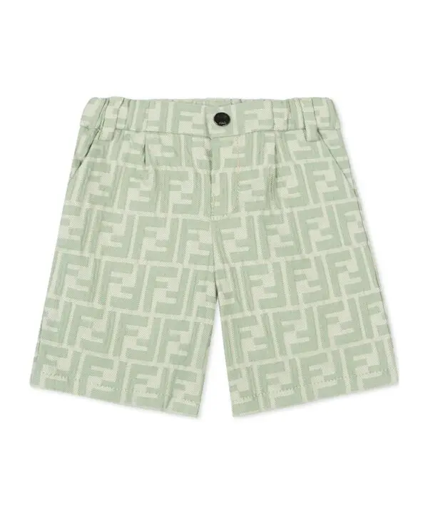Fendi Logo Shorts - Green