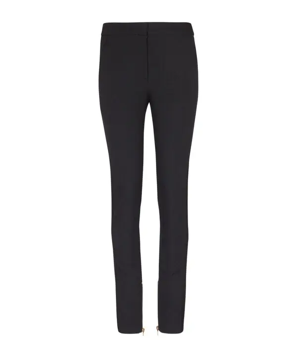Balmain Zip Detailed Capri Pants - Black