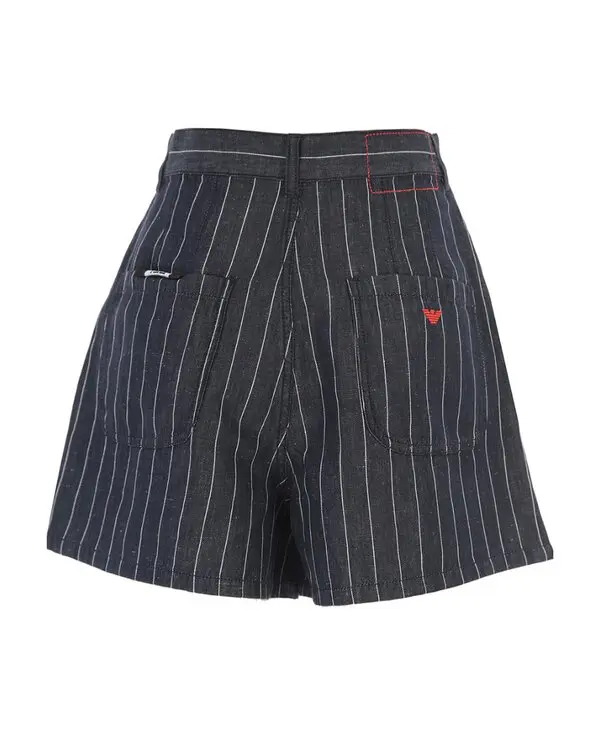 Emporio Armani Striped High-waisted Shorts