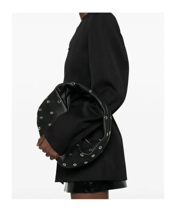 Khaite Medium Olivia Eyelet Detailed Hobo Bag