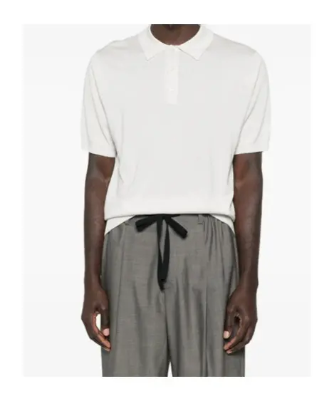 Studio Nicholson Short-sleeved Polo Shirt - White