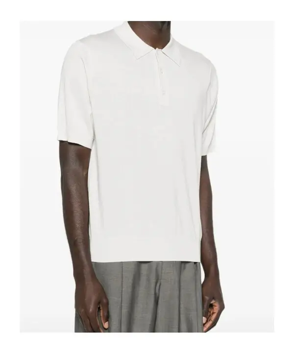 Studio Nicholson Short-sleeved Polo Shirt - White