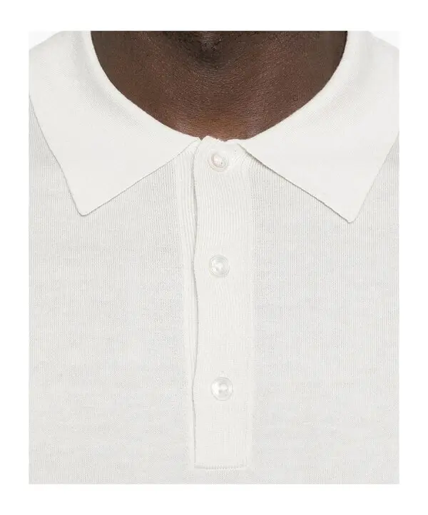 Studio Nicholson Short-sleeved Polo Shirt - White