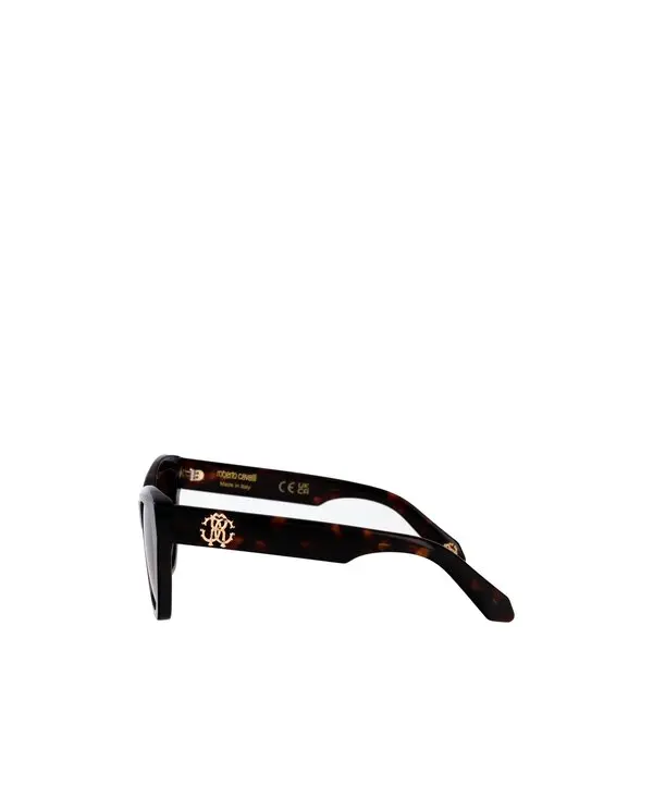 Roberto Cavalli Logo Plaque Cat Eye Sunglasses - Black