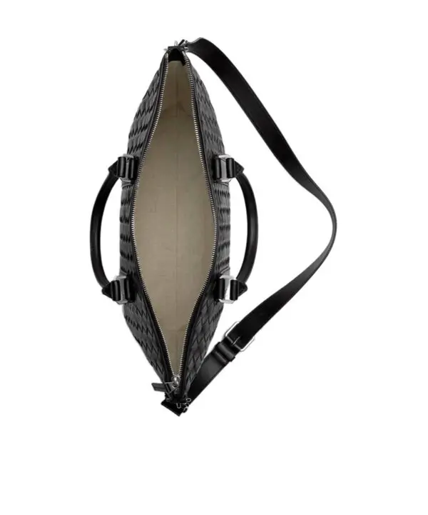 Bottega Veneta Intrecciato Zipped Briefcase - Black