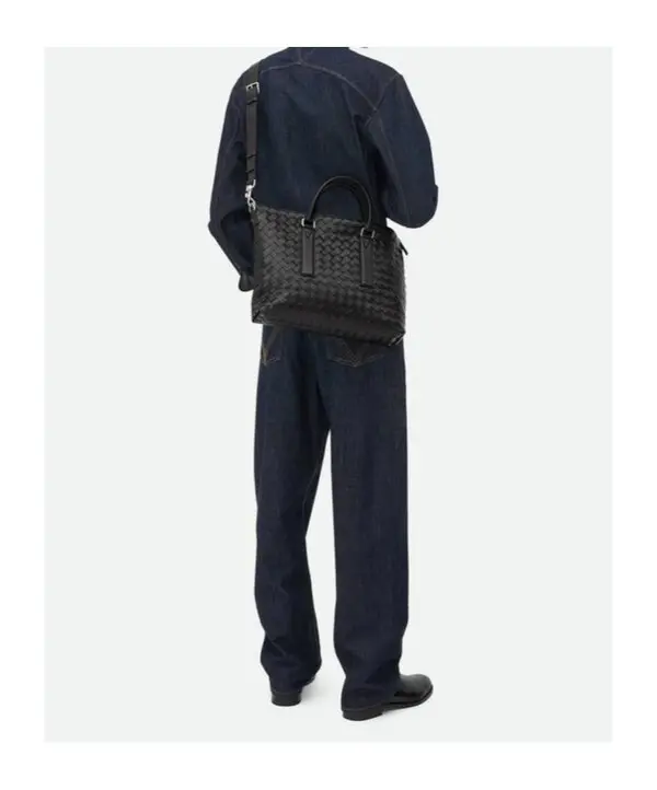 Bottega Veneta Intrecciato Zipped Briefcase - Black