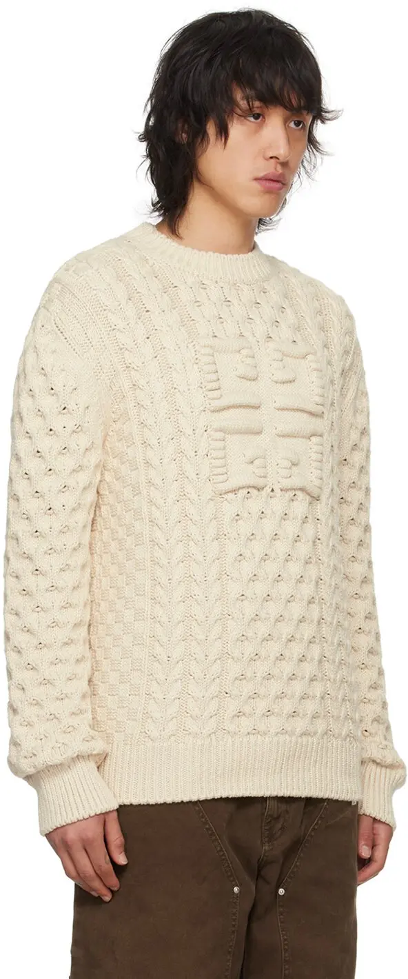 Givenchy 4g Cable Knit Sweater - Nude