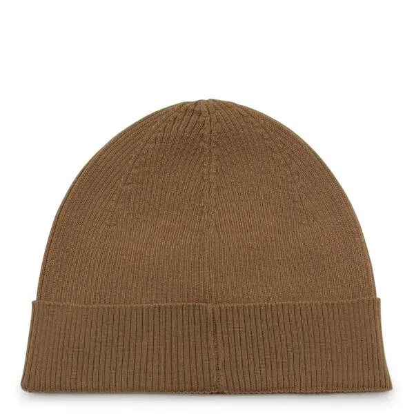 Saint Laurent Ribbed Wool Beanie - Brown