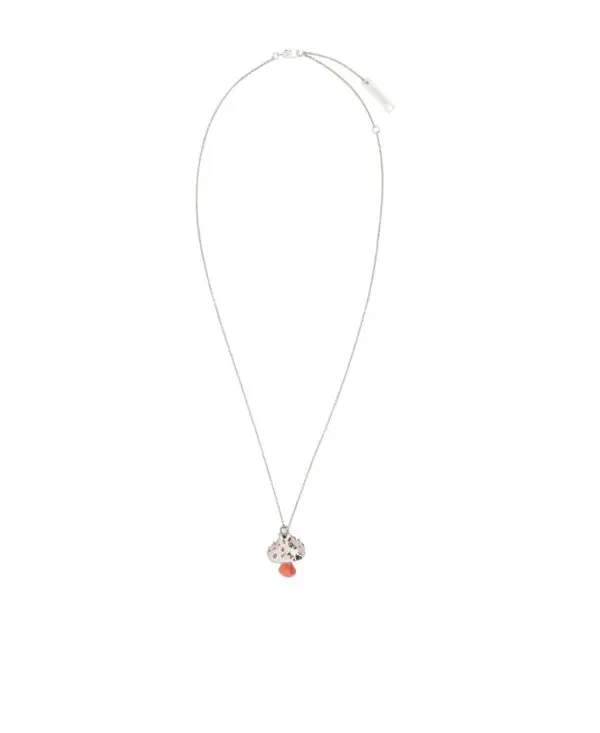 AMBUSH Mushroom Charm Detail Necklace - White