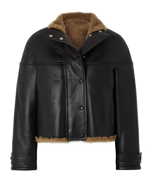 YVES SALOMON Cropped Shearling Jacket