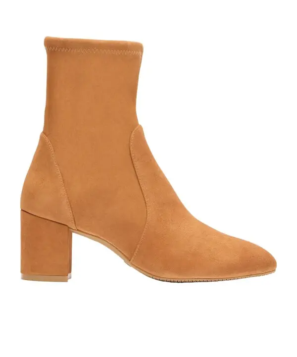 STUART WEITZMAN Yuliana Block Heeled Sock Boots - Hazel