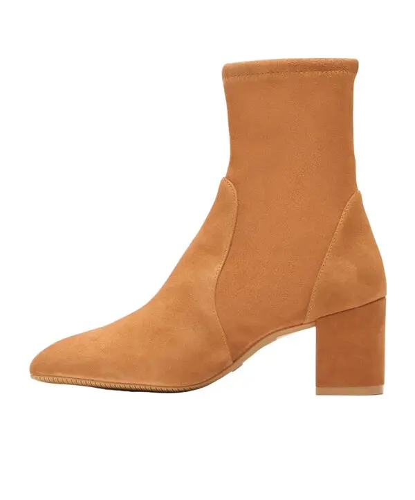 STUART WEITZMAN Yuliana Block Heeled Sock Boots - Hazel