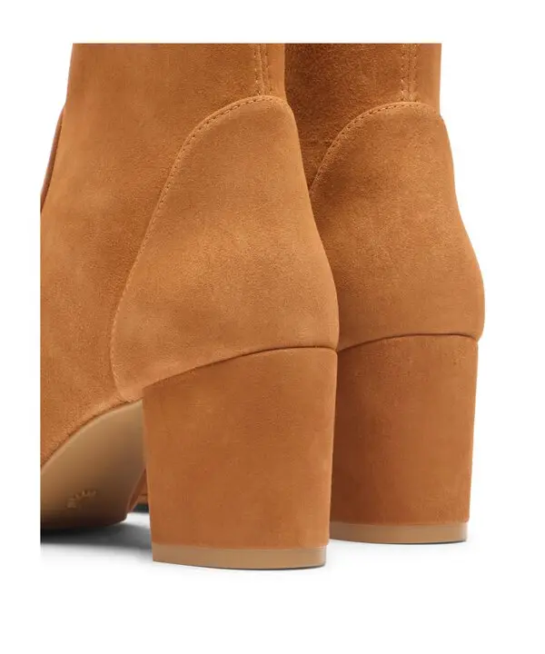 STUART WEITZMAN Yuliana Block Heeled Sock Boots - Hazel