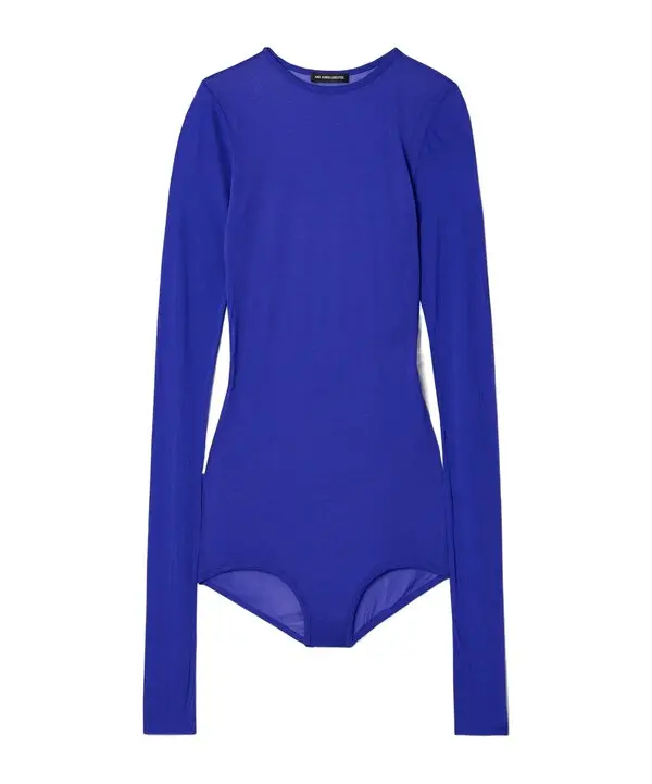 ANN DEMEULEMEESTER Jersey Bodysuit - Blue