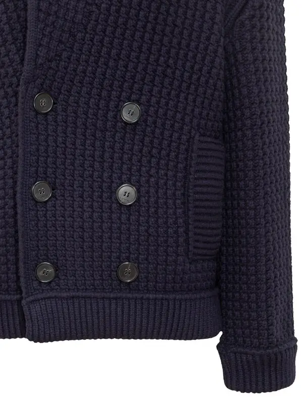 LANVIN Double-breasted Chunky Knit Cardigan