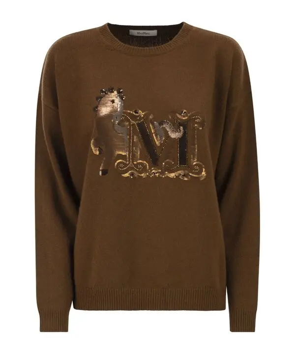 Max Mara Oversized Sequin Embellished Sweater