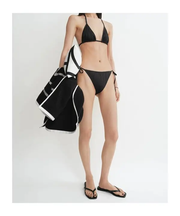 TOTEME Pointelle-knit Triangle Bikini Top
