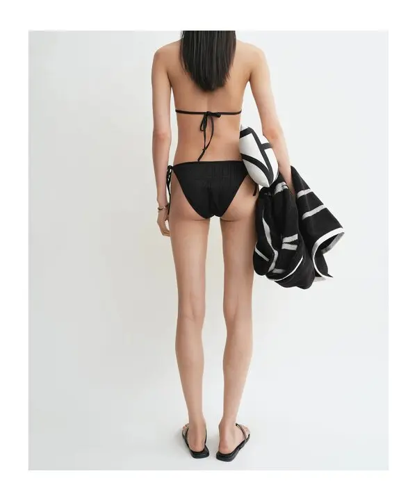 TOTEME Pointelle-knit Triangle Bikini Top