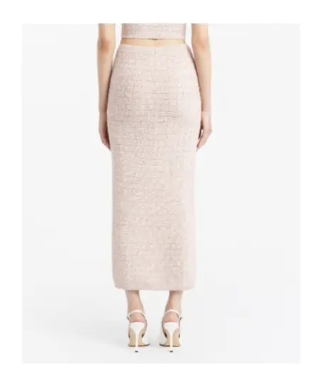 Alessandra Rich Buttoned Knit Midi Skirt