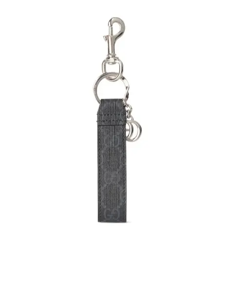 Gucci Logo Plaque Monogrammed Keychain