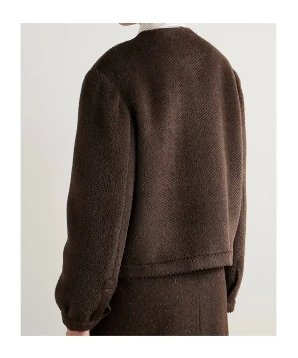 BLAZÉ MILANO Gliss Herringbone Alpaca And Wool-blend Jacket - Black