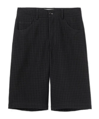 Séfr Textured Cutout Shorts - Black