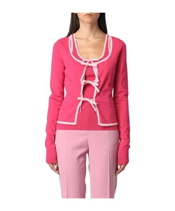 Moschino Long-sleeved Cardigan With Lacing Details