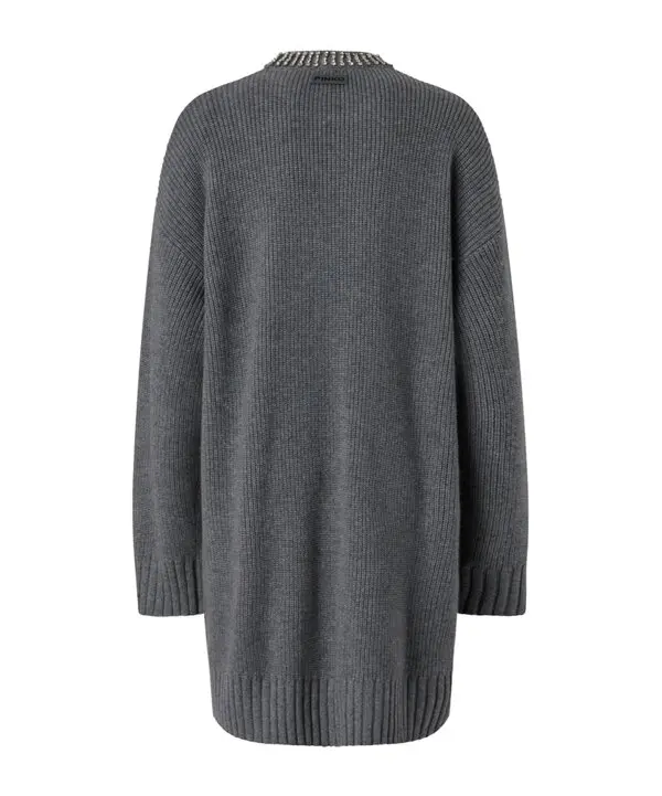 Pinko Embellished Crewneck Knit Mini Dress