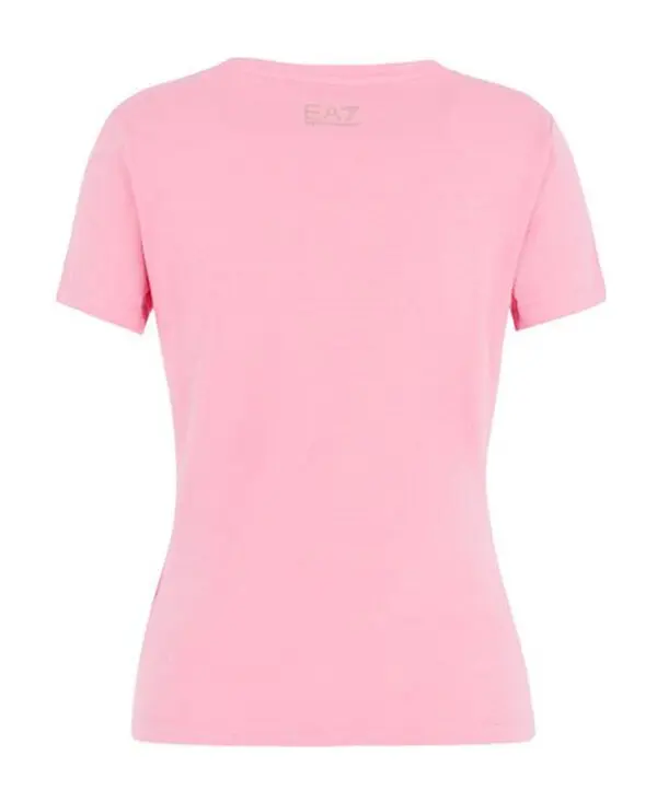 EA7 T-shirt With Round Neck And Short Sleeves - Pink