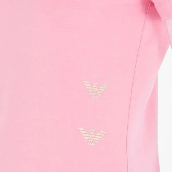 EA7 T-shirt With Round Neck And Short Sleeves - Pink