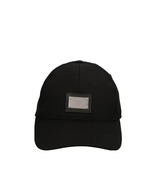 Dolce & Gabbana Baseball Cap With Logo Detail - Black