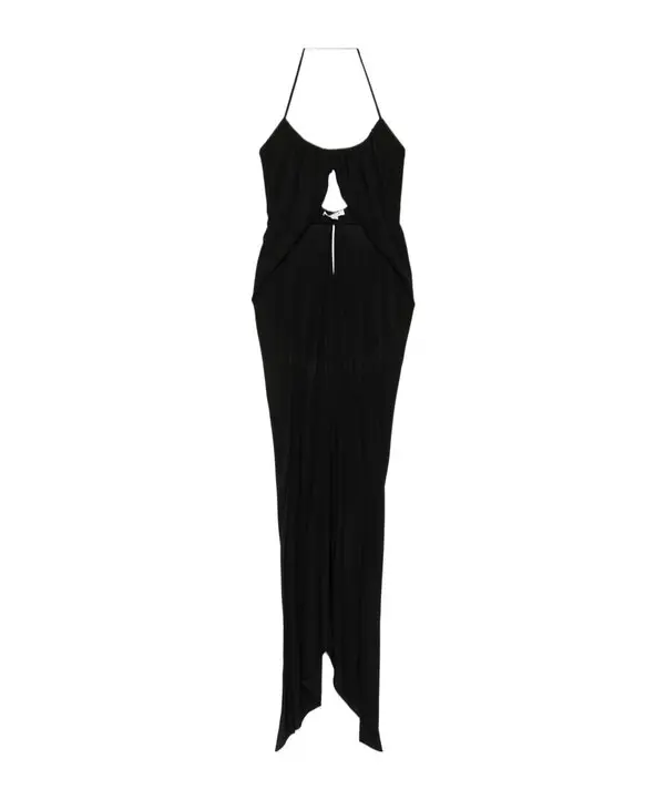 Alaïa Backless Top With Front Cutouts And Asymmetric Hem - Black