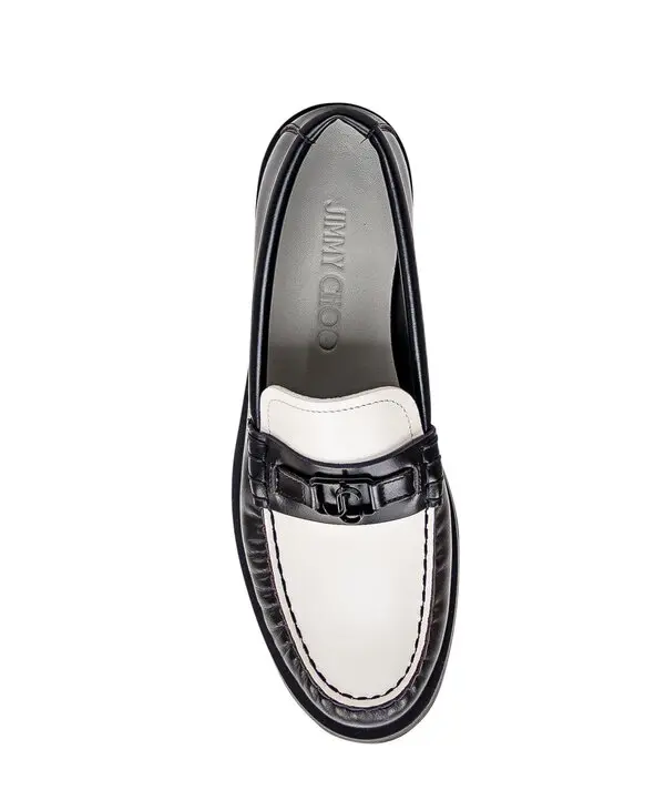 JIMMY CHOO Round Toe Slip-on Loafers