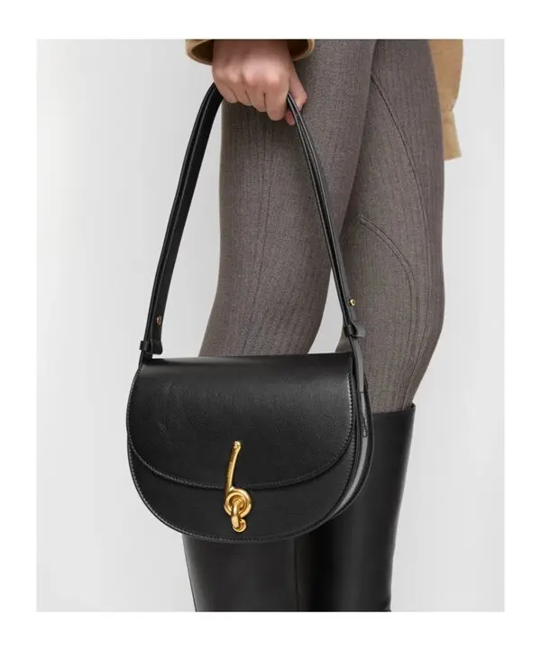 Burberry Small Bridle Foldover-top Crossbody Bag - Black