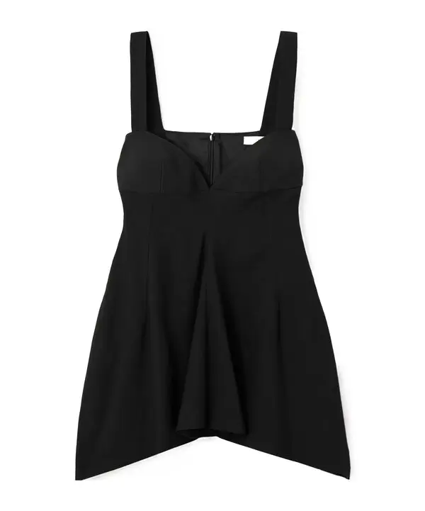 Carven Jersey Peplum Top - Black
