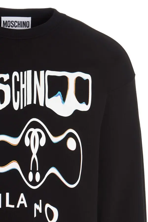 Moschino Glitch Effect Logo Sweatshirt