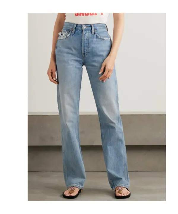 RE/DONE Belt Loop Distressed Jeans