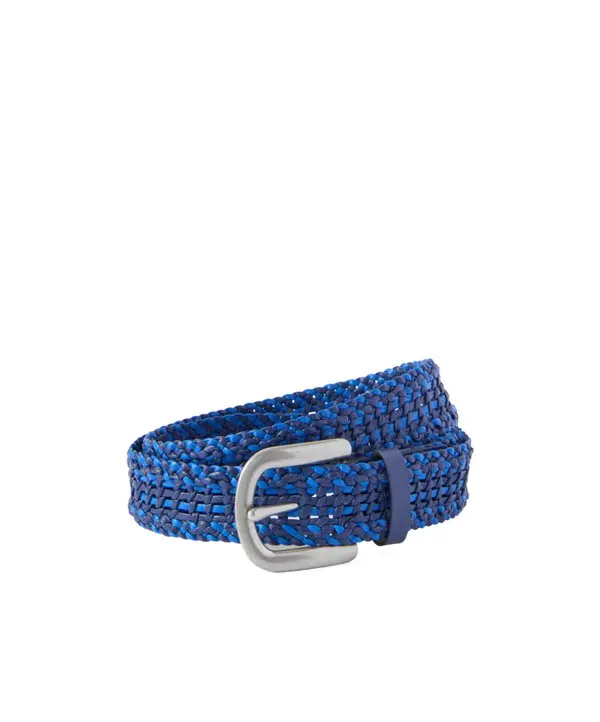 Gabriela Hearst Sam Woven Leather Belt - Blue
