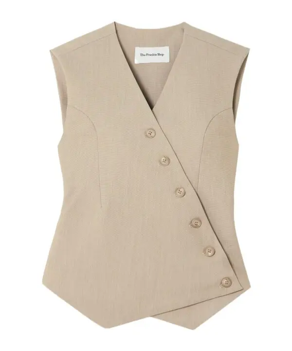 THE FRANKIE SHOP Maesa Asymmetric Canvas Vest
