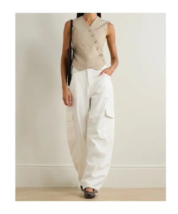 THE FRANKIE SHOP Maesa Asymmetric Canvas Vest